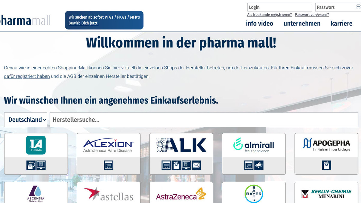 Im Shop: Pharma Mall sucht PTA | APOTHEKE ADHOC