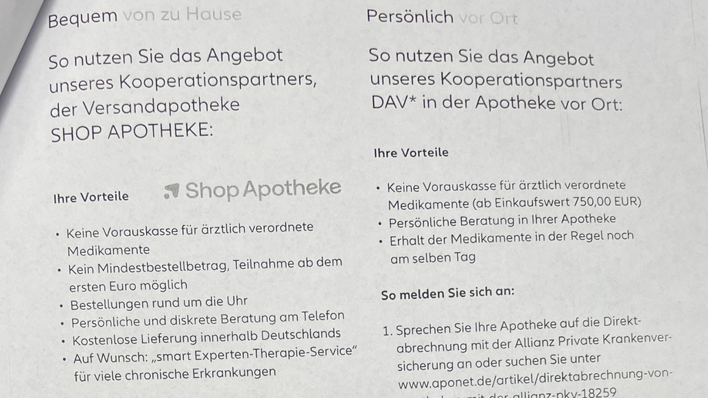 Allianz: Vorteil für Shop Apotheke | APOTHEKE ADHOC