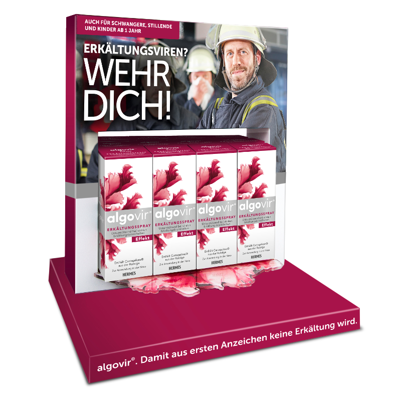 Attraktives algovir HV-Display für die Erkältungszeit | APOTHEKE ADHOC